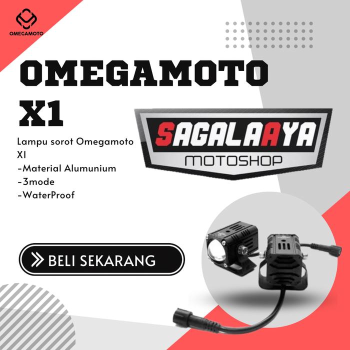 Jual LAMPU SOROT OMEGA MOTO X1 pro Lampu kabut Led laser D2 GARANSI 1 ...