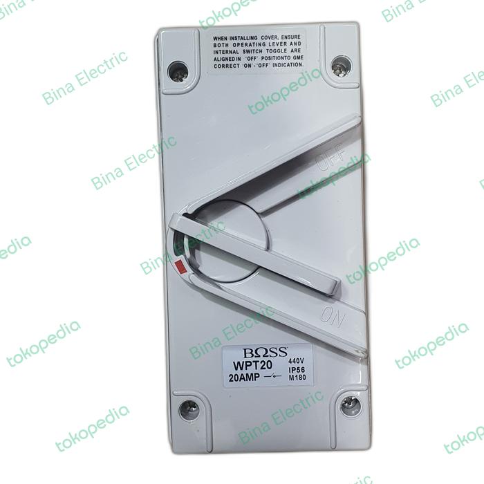 Jual Isolator Switch Weather Protected Boss WPT20 3P 20A 3 Pole 20 ...