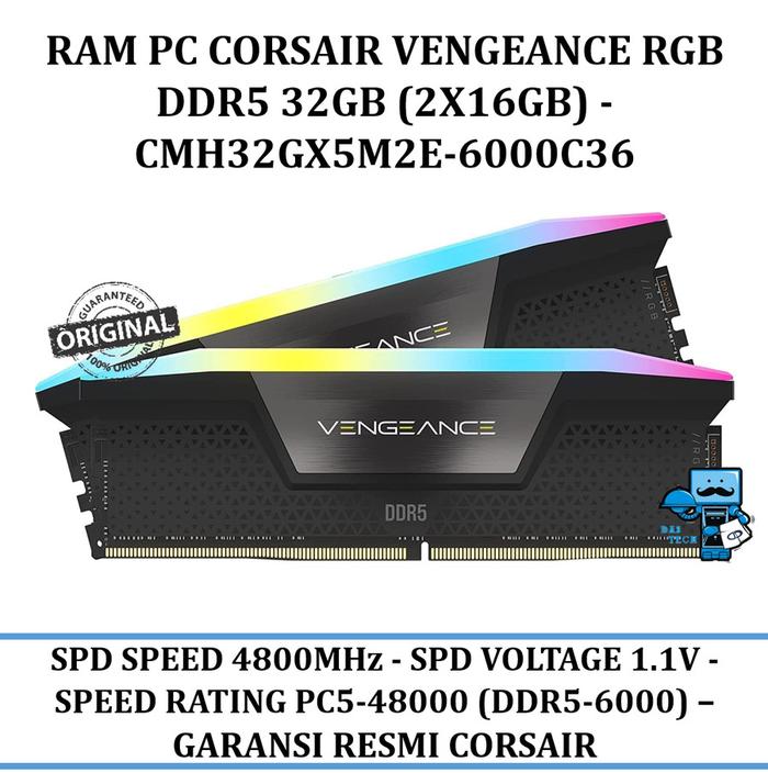 Promo Ram Pc Corsair Vengeance Rgb Ddr5 32gb (2x16gb) - Cmh32gx5m2e-6000c36 Cicil 0% 3x ...