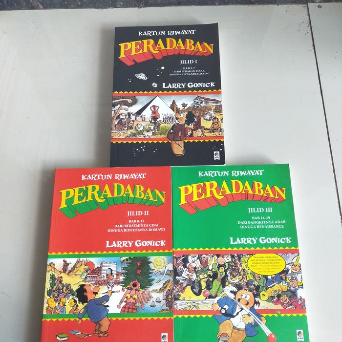 Jual ORIGINAL : Kartun Riwayat PERADABAN jilid 1-2-3 by Larry Gonick ...