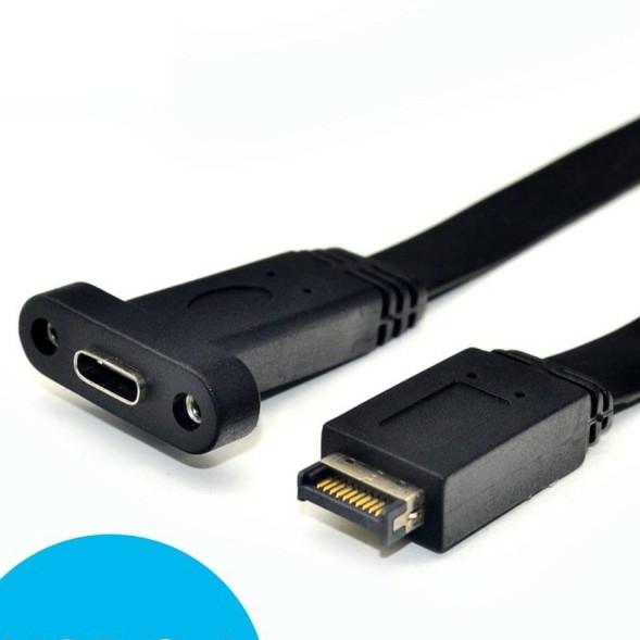 Jual Back Panel USB Type C Gen2 to Type E Motherboard Header Connector ...