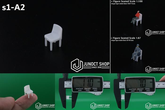 Jual Maket Kursi Bangku Tempat Duduk Putih Multi Skala Model Modern Klasik - s1-A2 - Kab. Bekasi ...