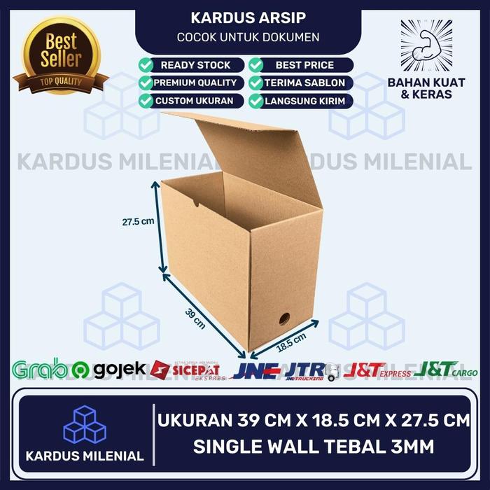 Promo Dus Arsip / Box Dokumen / Box File 39x18.5x27.5 - Kab. Tangerang - kardusmilenial | Tokopedia