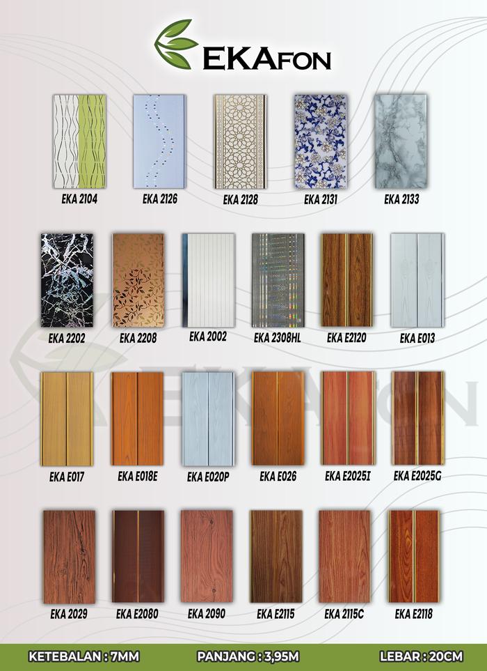 Jual Eka Plafon Pvc /corak Garis/hologram/bunga/kayu/motif/gambar ...