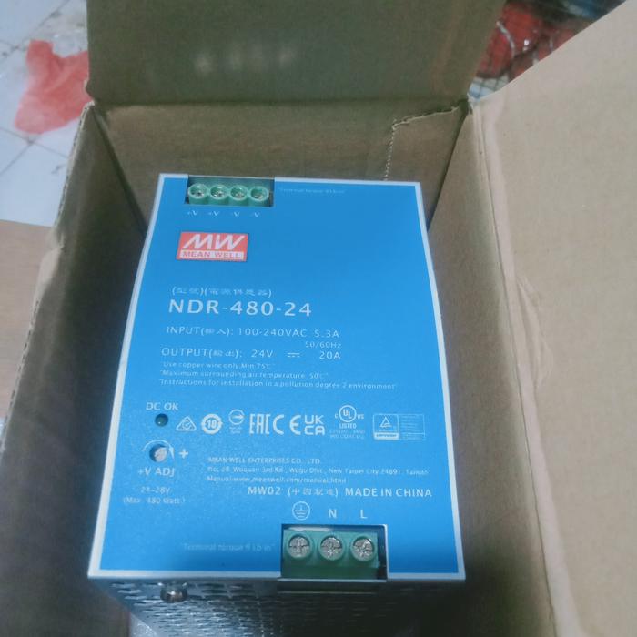 Jual POWER SUPPLY MEAN WELL NDR-480-24 24V 20A ORIGINAL ASLI - Kota Bandung - elektrikal ...