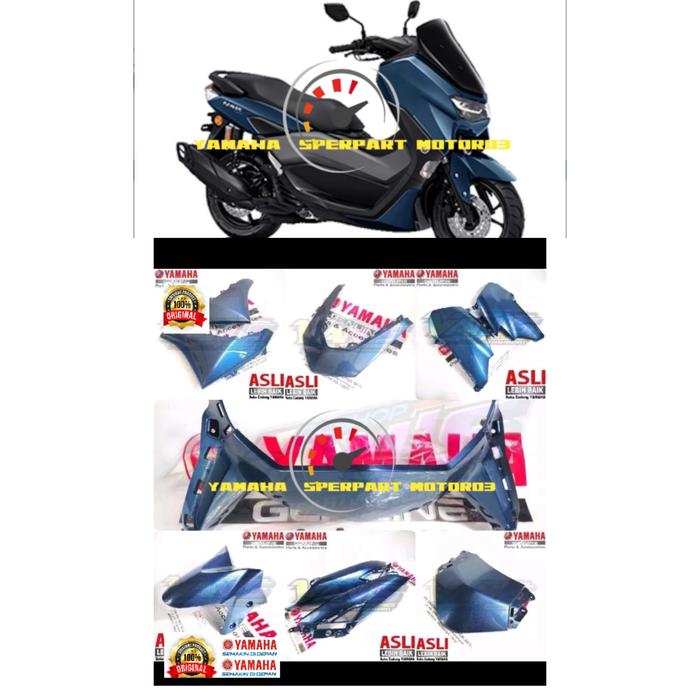 Jual COVER BODY HALUS NMAX NEW, NEW NMAX CONECTED SET BIRU GLOSSY ASLI ...