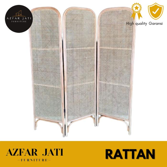 Jual Sekat Ruangan Rotan Pembatas Ruangan Rattan Room Divider Aesthetic ...
