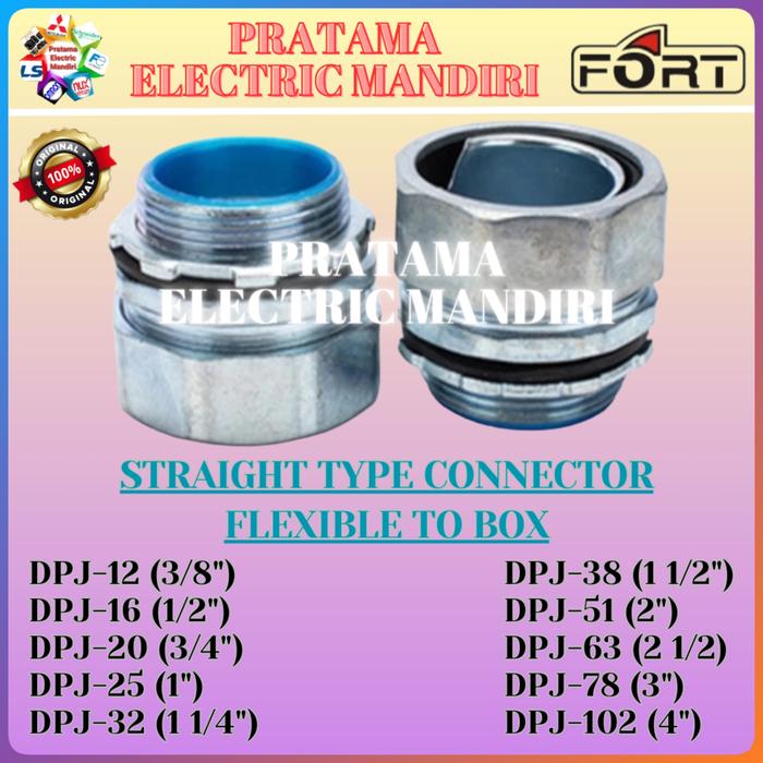 Jual Connector For Flexible Conduit Konektor 1/2" DPJ-16 Flexible To ...