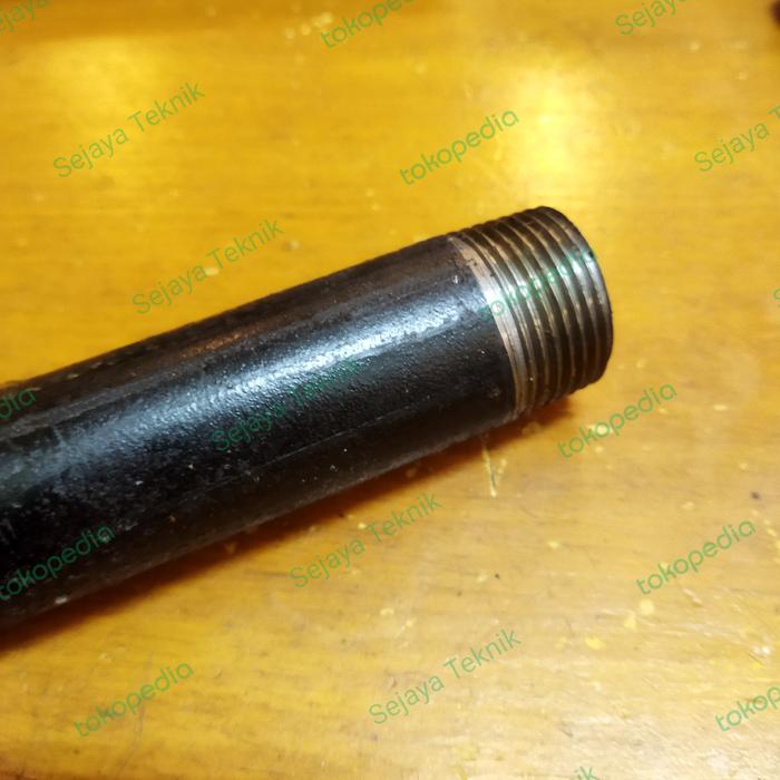 Jual Pipa Nepel Besi 1 1/2 inch Panjang 25 cm - Pipa Drat Luar Carbon Steel - Jakarta Barat ...
