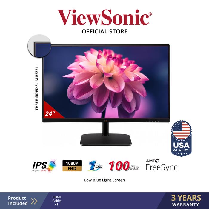 Promo ViewSonic 24” IPS Monitor VA2432-H | 1080p | Frameless | 100Hz ...