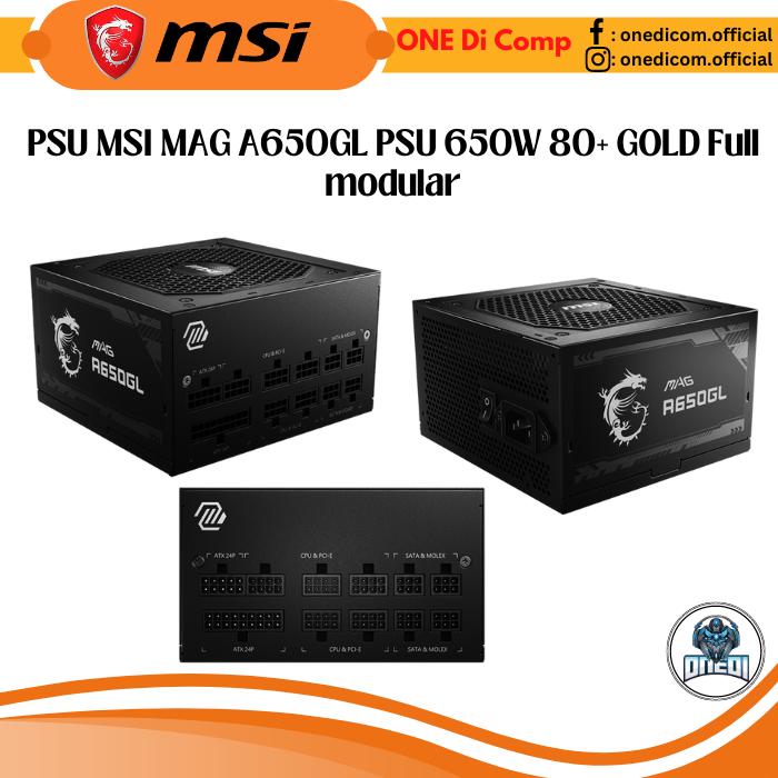 Jual PSU MSI MAG A650GL PSU 650W 80+ GOLD Full modular - Kota Medan ...