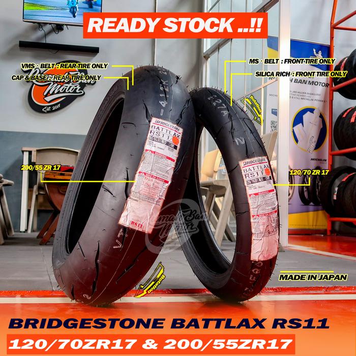 Jual BRIDGESTONE BATTLAX RS11 120/70-17 200/55-17 BAN H2R CBR 1000 Dll - Jakarta Selatan - RUMAH ...