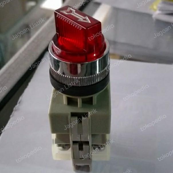 Jual Selector Switch 25mm Auspicious On-Off 2 Posisi Pakai Lampu 24VDC ...
