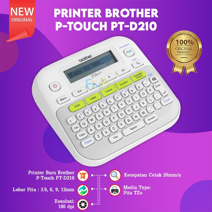 Promo Printer Brother P-Touch PT-D210 D210 Printer Label Maker D 210 D ...