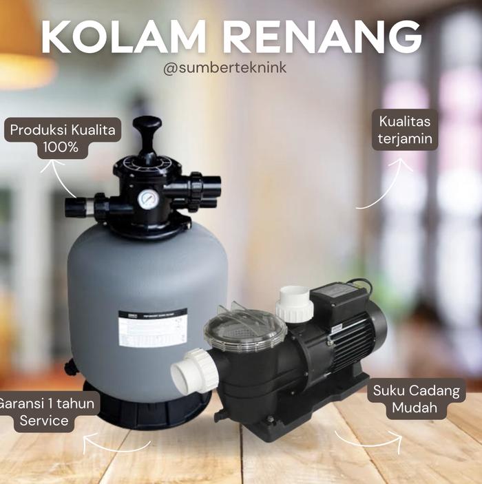 Jual PAKET SAND FILTER KOLAM RENANG EMAUX P350 POMPA 1HP STP 100/STP100 ...