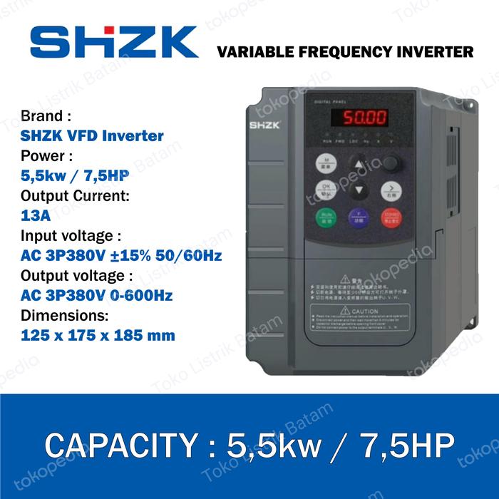 Jual Inverter SHZK 5.5KW 380V 3Phase 3P 7.5HP VFD Variable Frequency Drive - Kota Batam - Toko ...