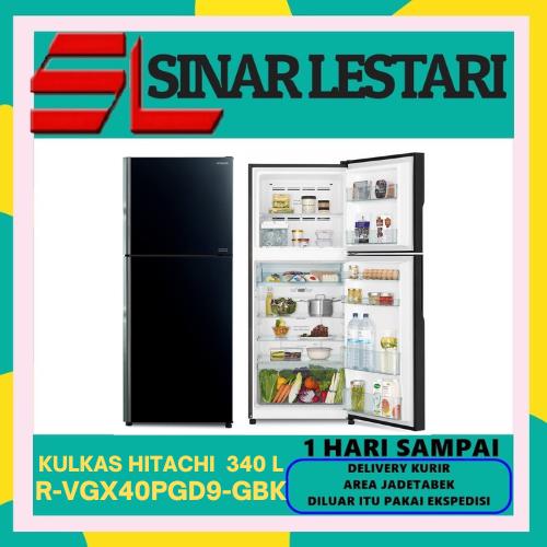 Promo Kulkas Hitachi R Vgx40pgd9 Gbk 2 Pintu 340 L Inverter Dual Fan