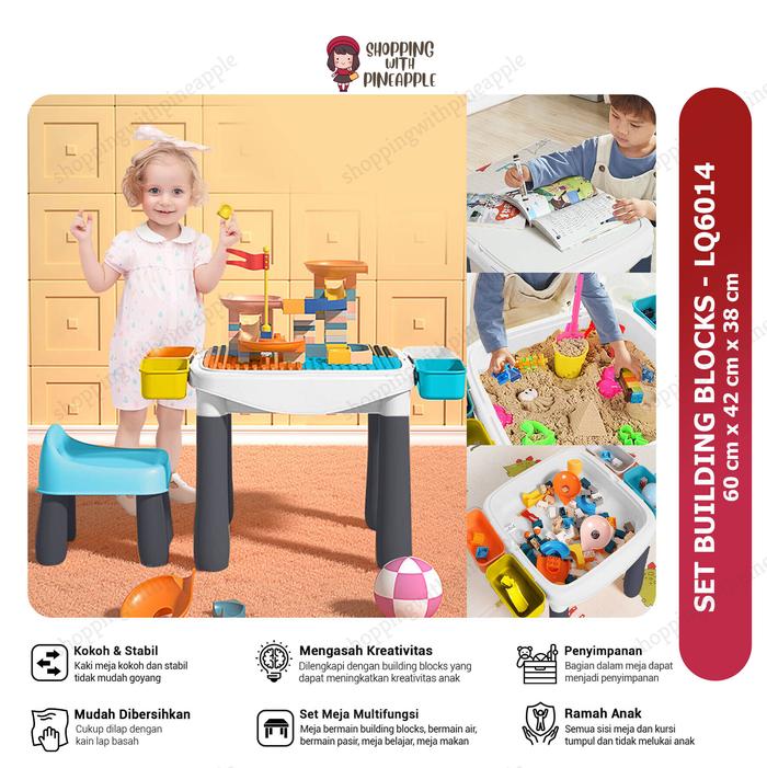 Jual SWP - Set Meja Building Blocks LQ6014 / Meja Belajar Anak ...
