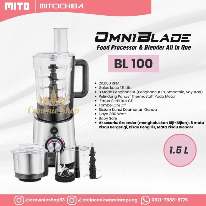 Jual BLENDER MITO BL-100 MITO OMNI BLADE BL100 FOOD PROCESSOR ORIGINAL ...