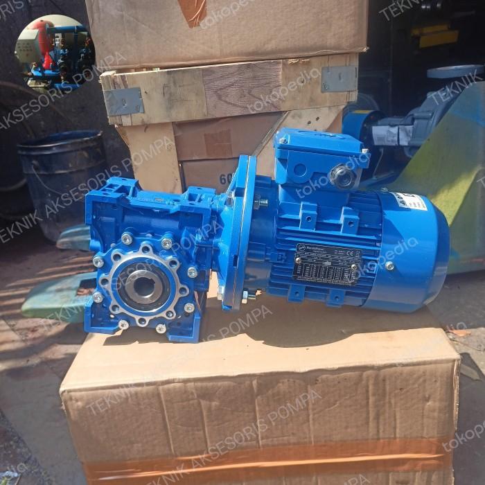 Jual Helical Gear Motor Motovario NMRV 090 Rasio 1:80 Motor 0,75kw ...