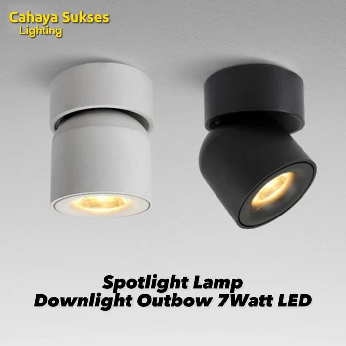 Jual Lampu Spotlight Downlight Outbow 7Watt LED Adjustable 360° Hitam ...