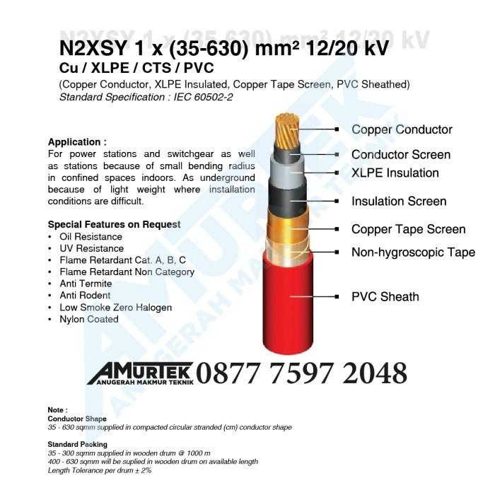 Jual Kabel N2XSY 1x120 mm2 20kV SUPREME /1 x 120/1x120mm2/1x120 mm/1x120mm - Jakarta Pusat ...