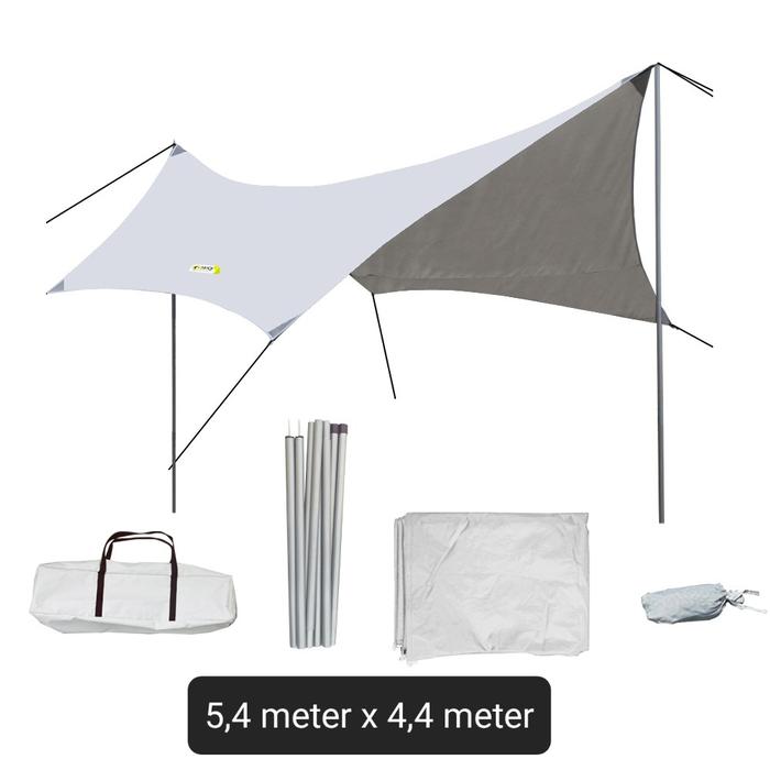 Jual flysheet hexagonal 5,4 m x 4,4 m kumplit canopy anti uv - Jakarta ...