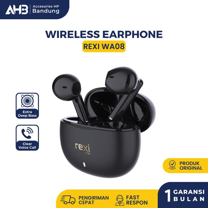 Jual Wireless Earphone Bluetooth Headset Bluetooth TWS Rexi WA08 ...