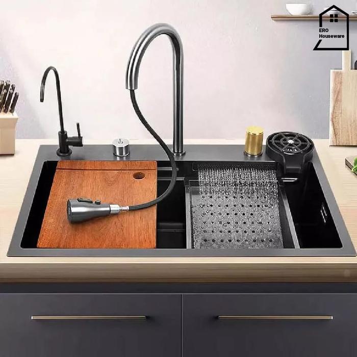 Jual Kitchen Sink Modern Stainless New Fitures 7545 Bak Cuci Piring ...