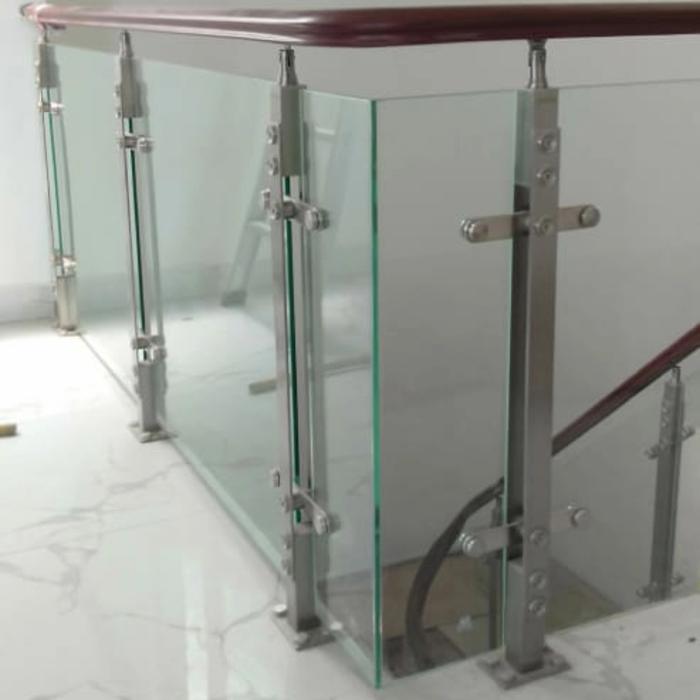 Jual Tiang Tangga Stainles / Railing Kaca / Railing Tangga minimalis ...