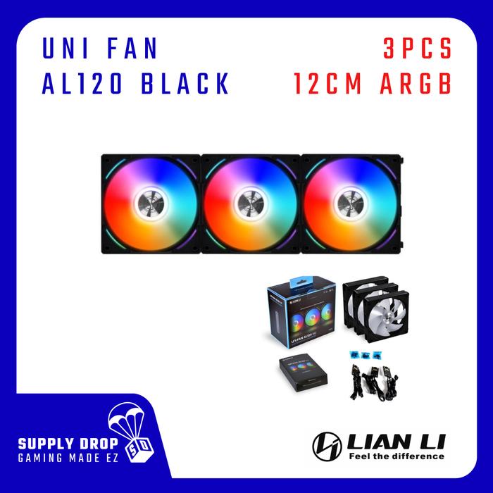 Jual LIAN LI UNI FAN AL120 BLACK - 3PCS 12CM ARGB FAN & CONTROLLER ...