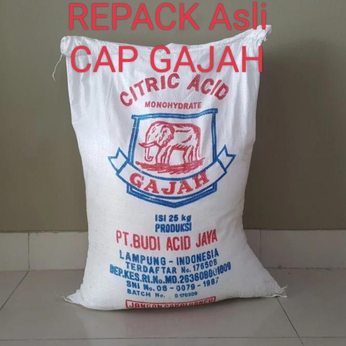Jual Sitrun Asli Cap Gajah 1kg/ Citric Acid 1 Kilo Gram/ Asam Citrun ...
