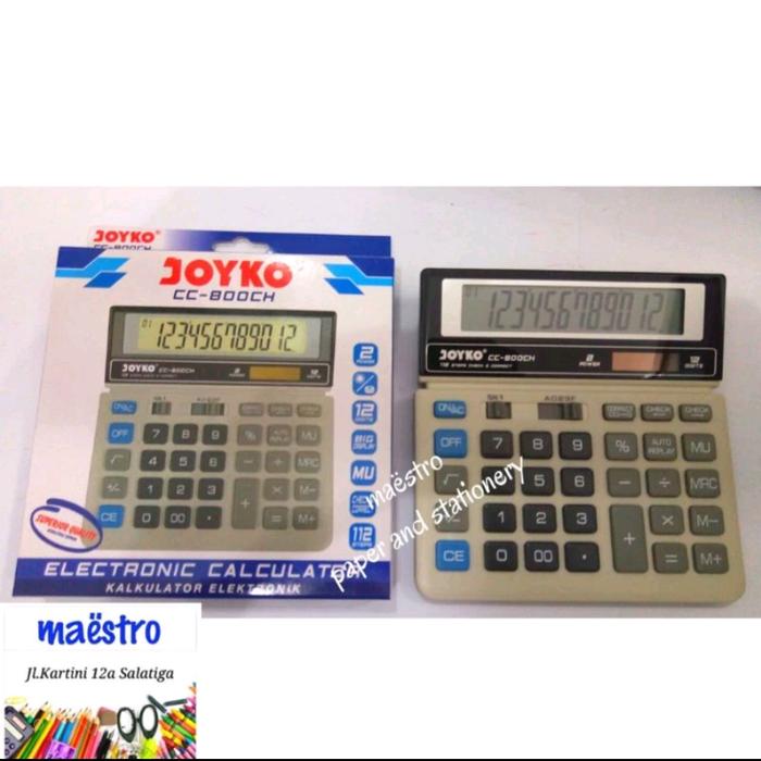 Jual Kalkulator Joyko CC-800CH 12 Digits Check Correct / Calculator 12 ...