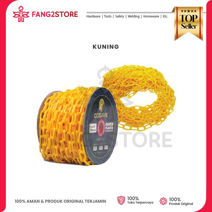 Jual Rantai Plastik Roll 6mm x 30 Meter Traffic Cone / Plastic Chain ...