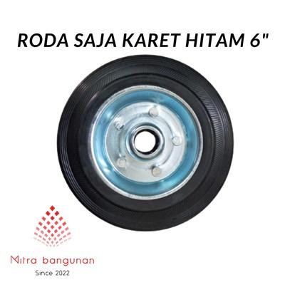 Jual Roda Trolley 6" inch Wheel Only/Roda Karet/Roda Lori/ Roda Gerobak ...