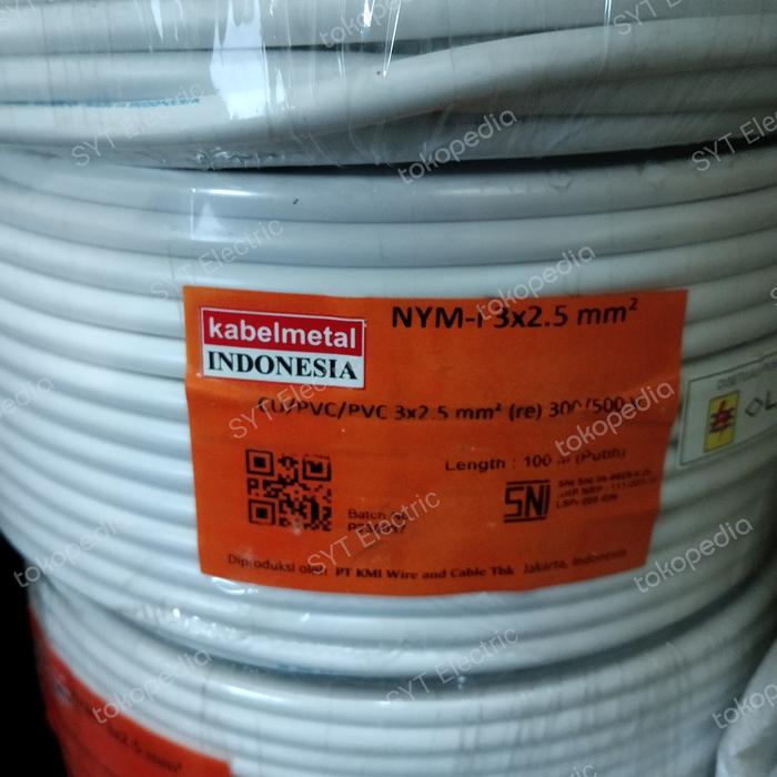 Jual Kabel NYM 3x2,5 3x2.5 mm Metal / Lindo Roll 100 Meter Listrik Tunggal - Jakarta Pusat - SYT ...