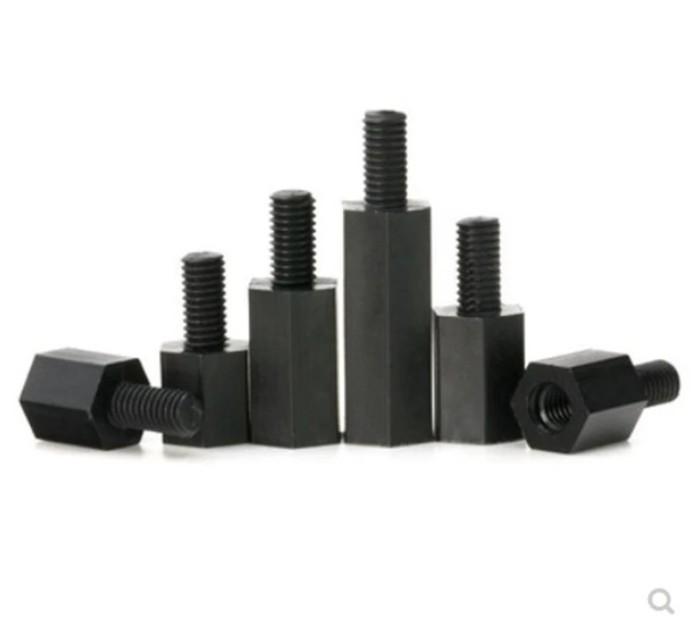 Jual Hitam Nylon M3x20+6 Pilar Spacer PCB 2cm Standoff M3 20mm Nilon 2 ...