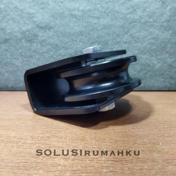 Jual SBR Roda Pagar Besi Hitam 10 cm "U" Rel Besi Beton Behel As ...