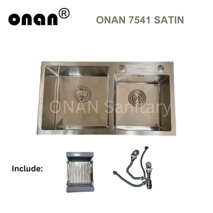 Jual Kitchen Sink ONAN 7541 Bak Cuci Piring Stainless Steel - SATIN ...