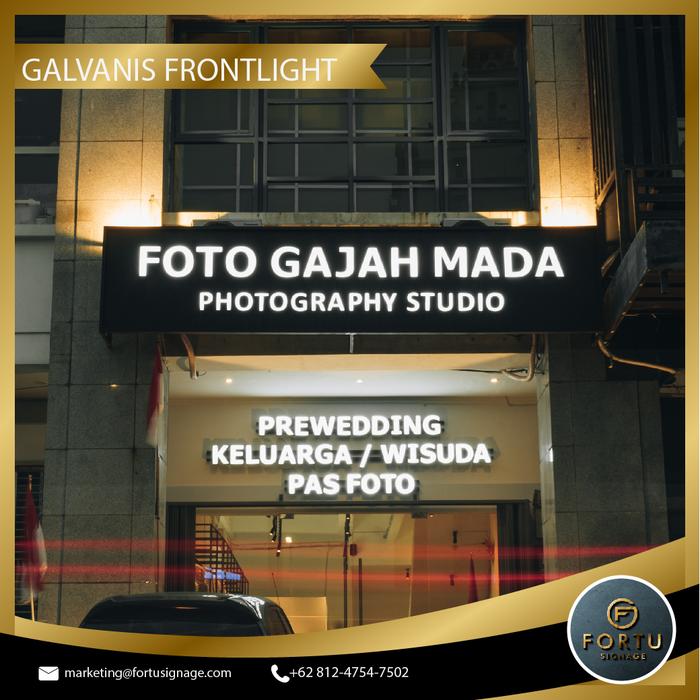 Jual Huruf Timbul Galvanis LED Nyala Depan Frontlight 3D Letter Sign ...