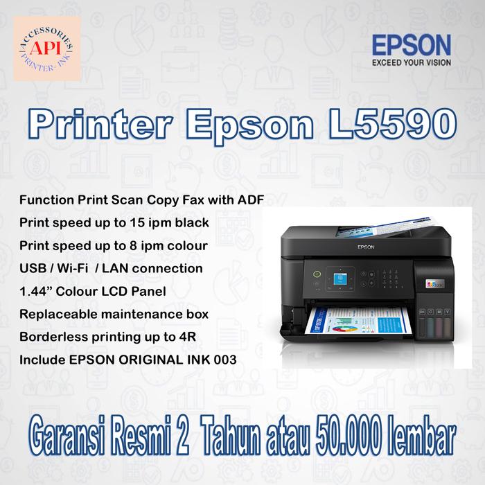 Jual Printer Epson L5590 L 5590 L-5590 Print Scan Copy Fax Wifi ADF - Kota Bandung - API-Mart ...
