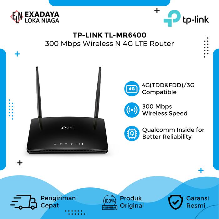 Jual TP-Link TL-MR6400 Wireless N300 4G LTE Router - Jakarta Pusat ...