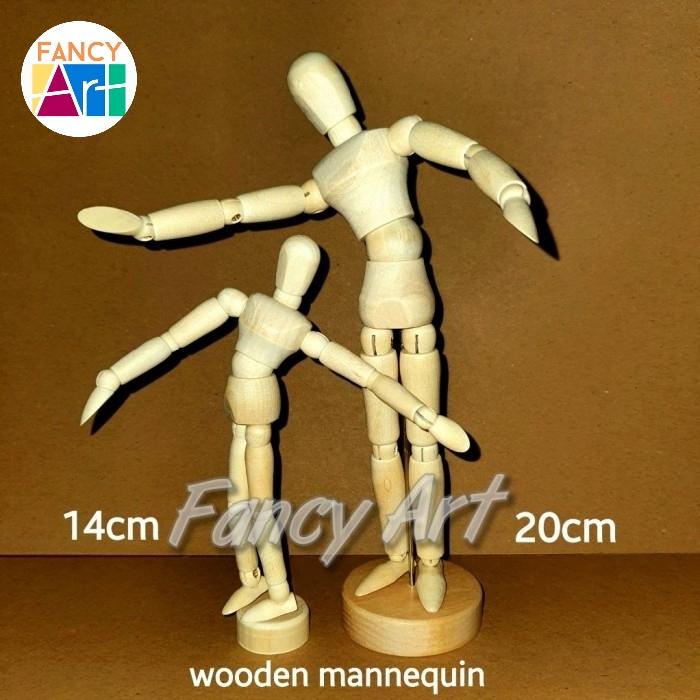 Jual Manekin Kayu 20cm Wooden Mannequin 8" Patung Manikin - Jakarta ...
