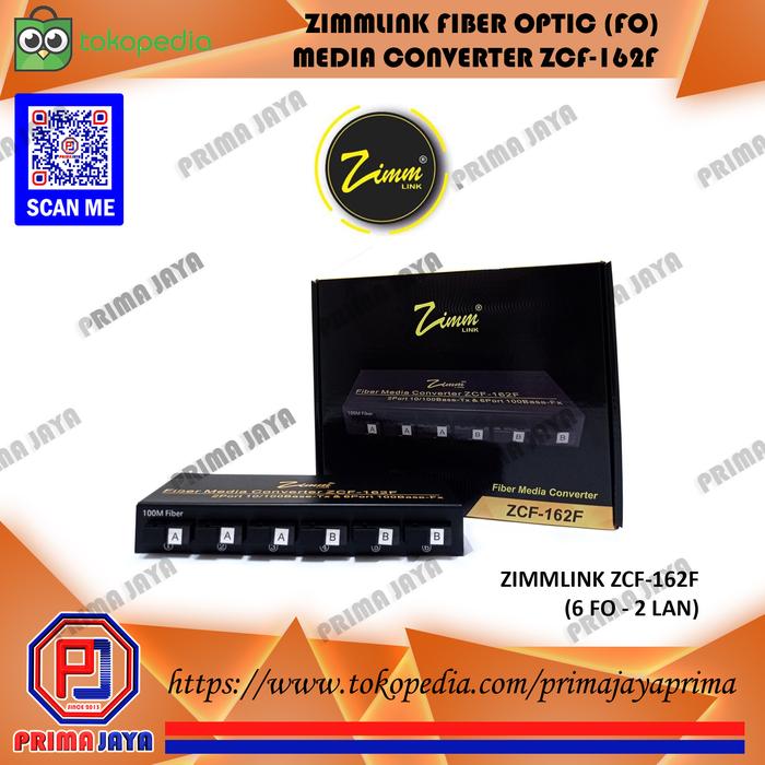 Jual ZIMMLINK HTB Media Converter ZCF-162F Fiber Optik 6FO to 2LAN ...