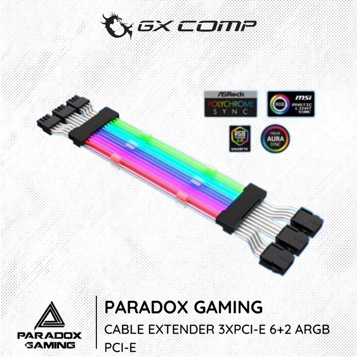 Jual PARADOX GAMING CABLE EXTENDER 3XPCI-E 6+2 ARGB PCI-E - Kota ...