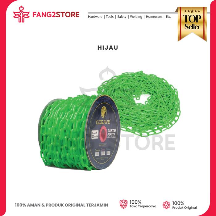 Jual Rantai Plastik Roll 6mm x 30 Meter Traffic Cone / Plastic Chain ...