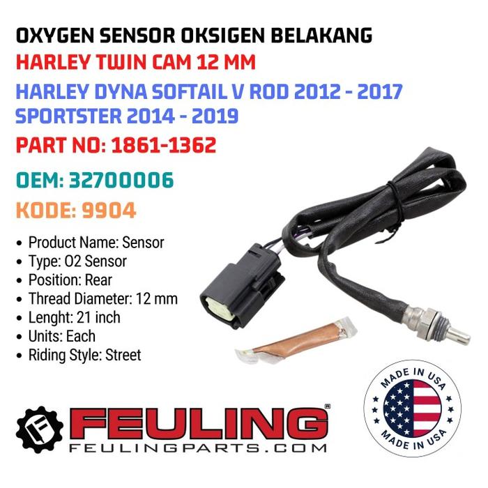 Jual OXYGEN SENSOR BELAKANG HARLEY TWIN CAM 12MM 1861-1362 OEM 32700006 ...
