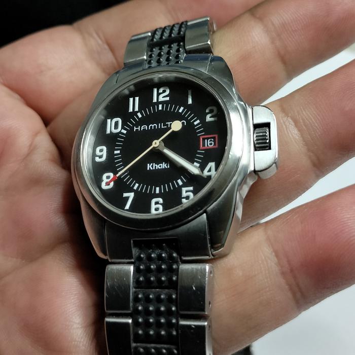 Jual Jam Tangan original Hamilton Khaki Military Field Black Dial ...