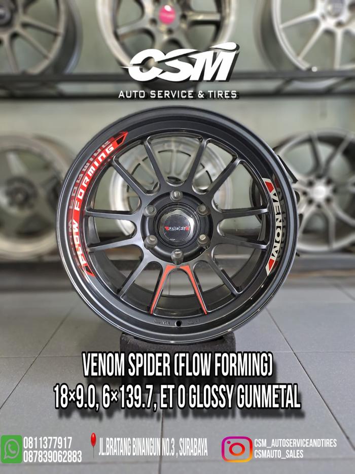 Jual Velg Venom Spyder (Flow Form) R18 for Pajero, Fortuner, MU-X ...