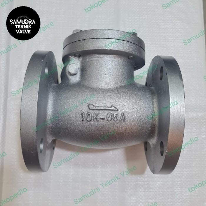 Jual SWING CHECK VALVE 4" INCH DN100 JIS 10K HQ FLANGE CAST IRON ...